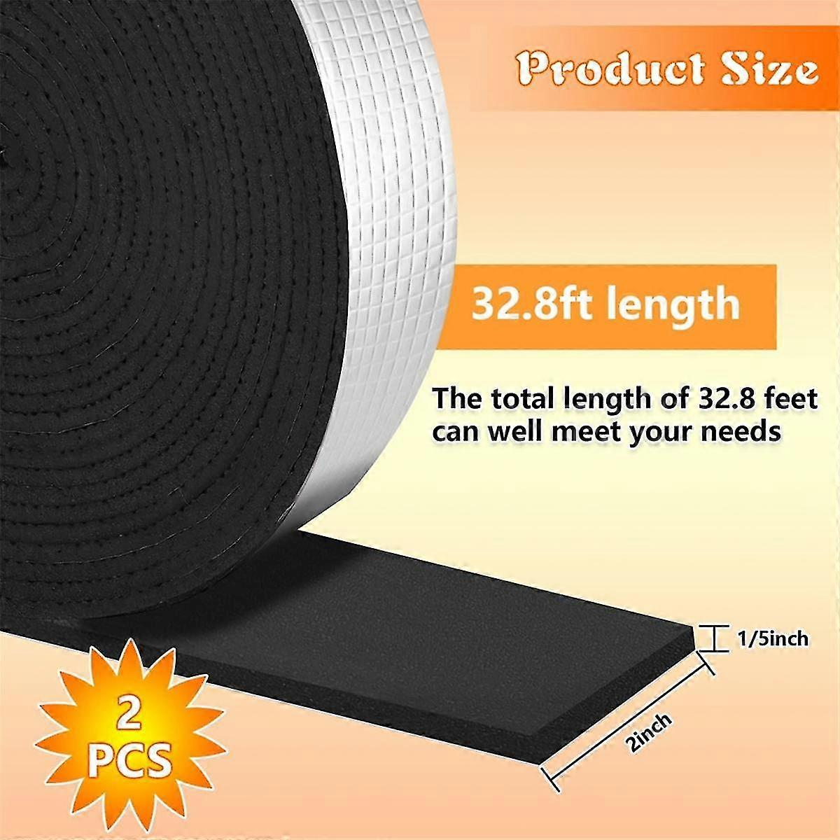 Pipe Insulation Wrap 2inch Wide X 32.8 Ft Outdoor Foam And Foil Pipe ...