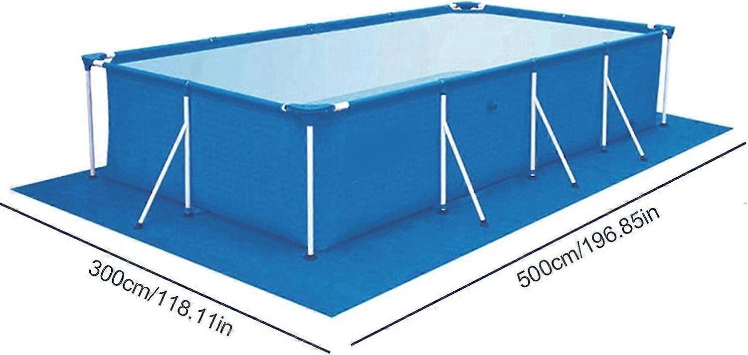 Swimming Pool Mat, Pool Ground Cloth, Square Swimming Pool Mat, Blue ...