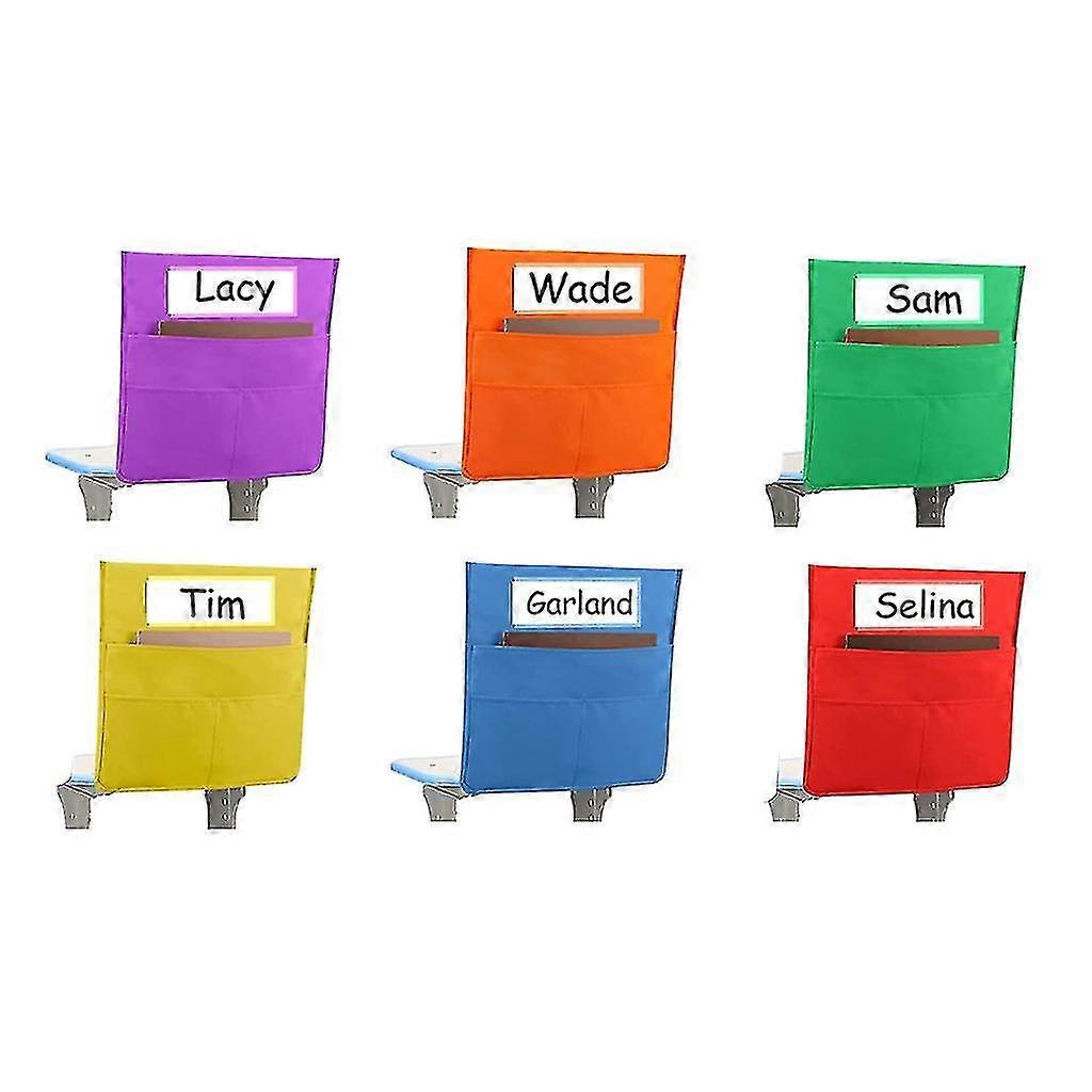 Chair Pockets Set Of 6 Early Childhood Classroom Chair Organizer With ...