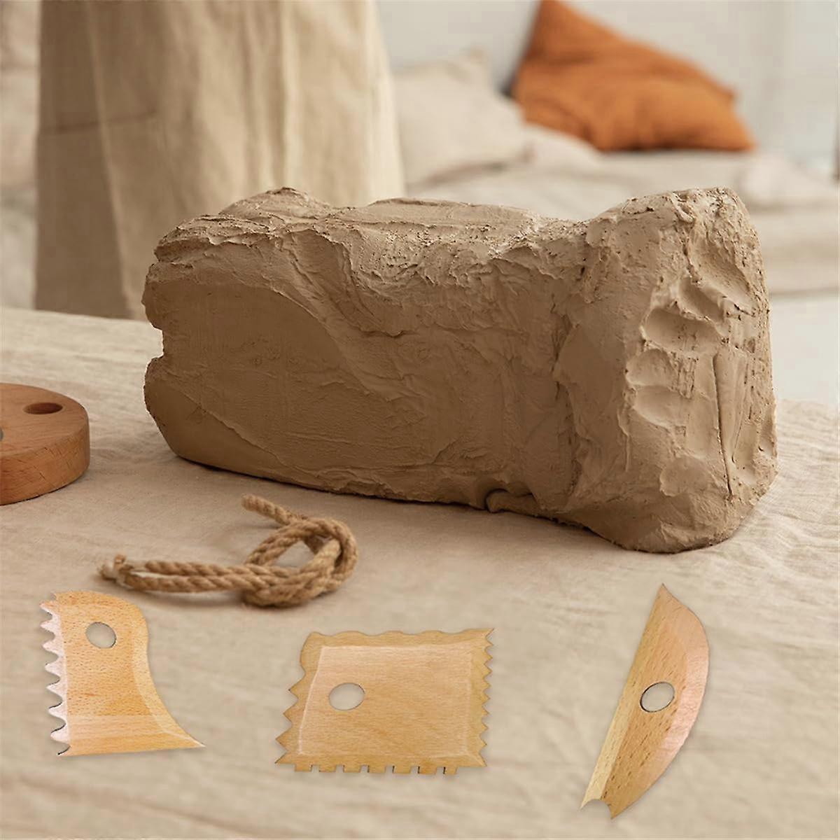 7 Pcs Pottery Tool Kit, Wooden Pottery Trimming Tools Pottery Trimming Tools, Multishape Pottery ...