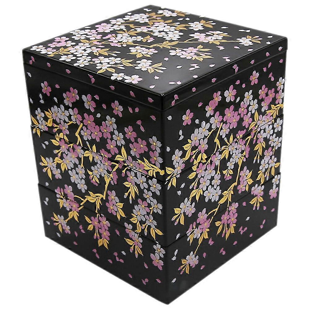 Japanese Lunch Bento Box Three Layers Bento Box Cherry Blossom Pattern ...