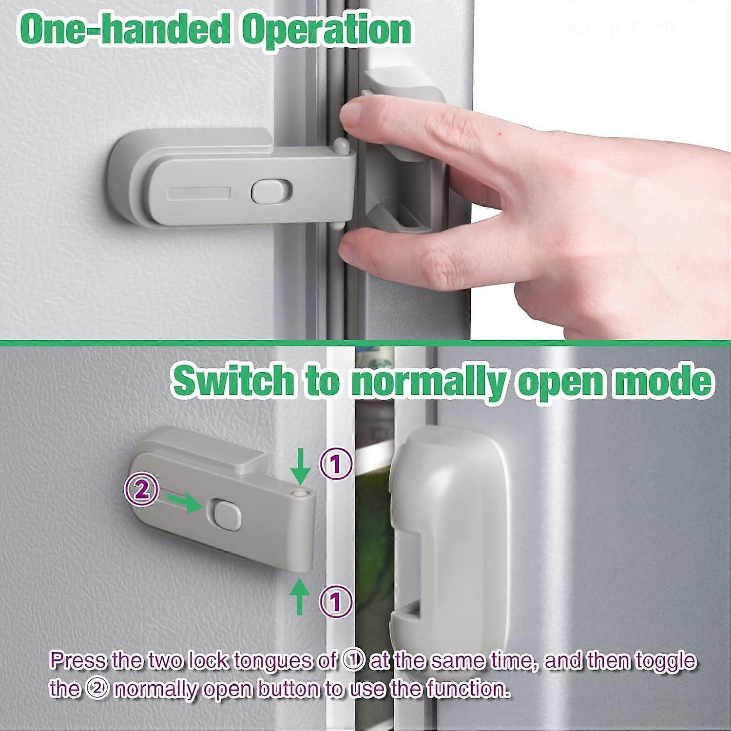 Child Proof Refrigerator Fridge Freezer Door Lock 2-Pack for Kids ...