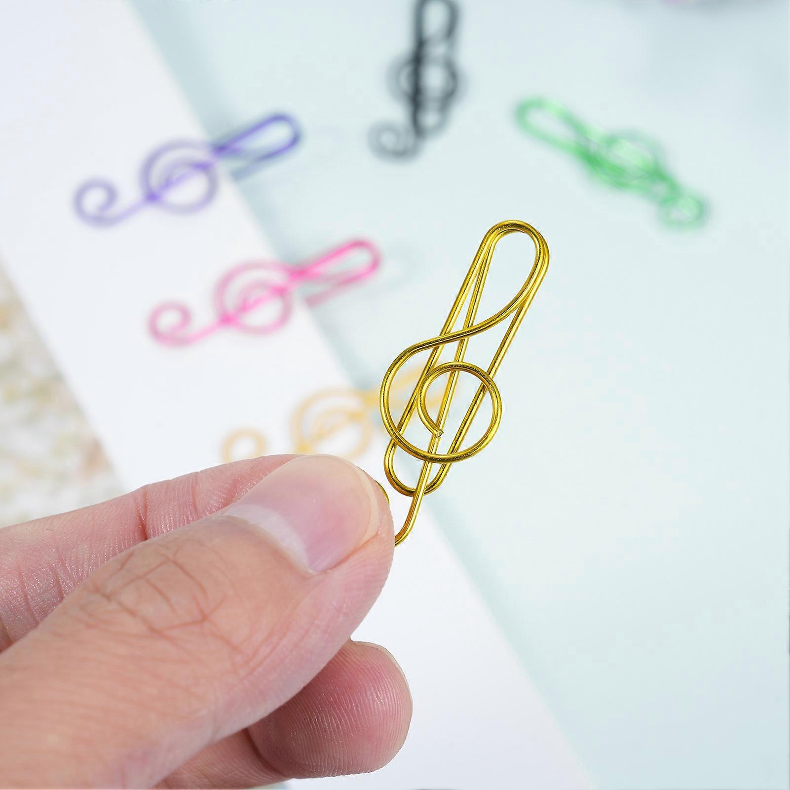 50pcs Paper Clips Cute Metal Wire Adorable Music Notes Paper Clips for ...