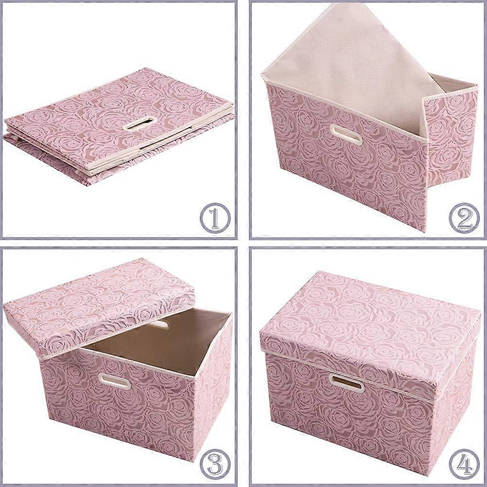 Large foldable storage boxes with LIDS [1 pack] decorative storage box ...