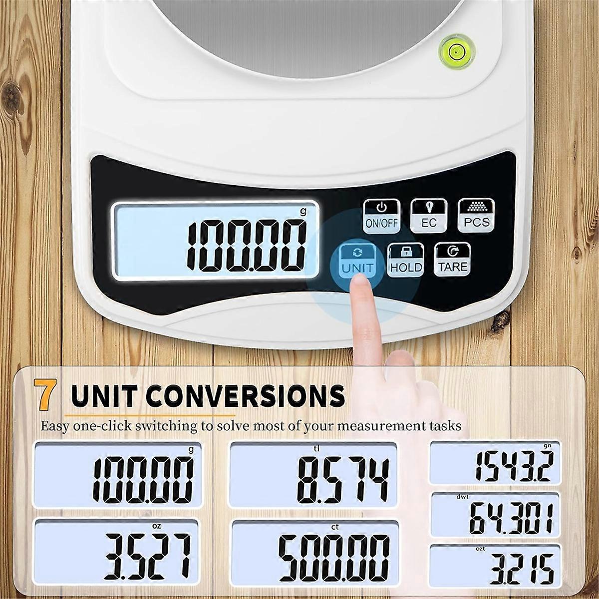 Digital Lab Scale, Gram-Scale 1000G 0.01GAccuracy, Multi-Function High ...