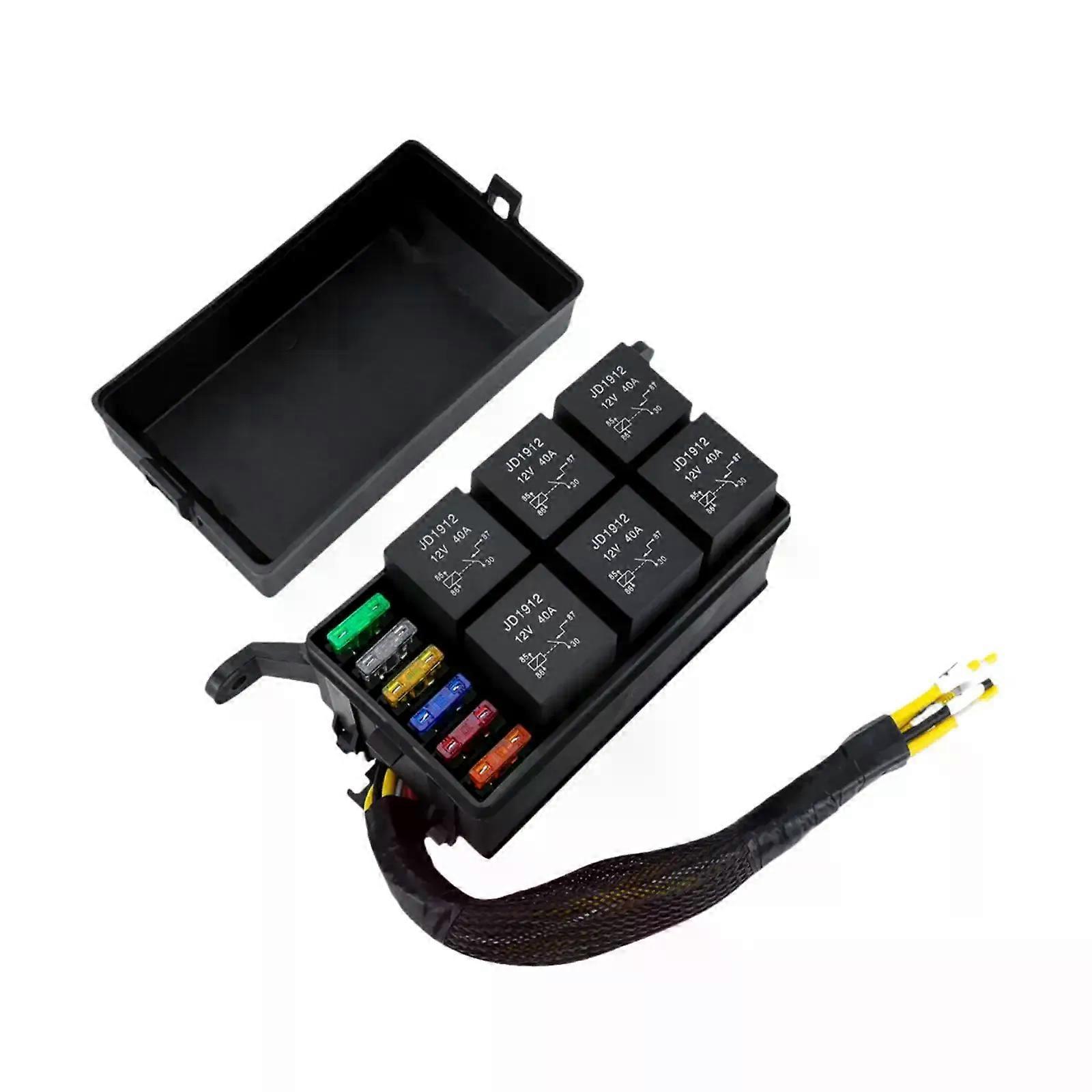 Generic 12V Relay Box Easy to Install Repair Waterproof 6 Way Relay ...