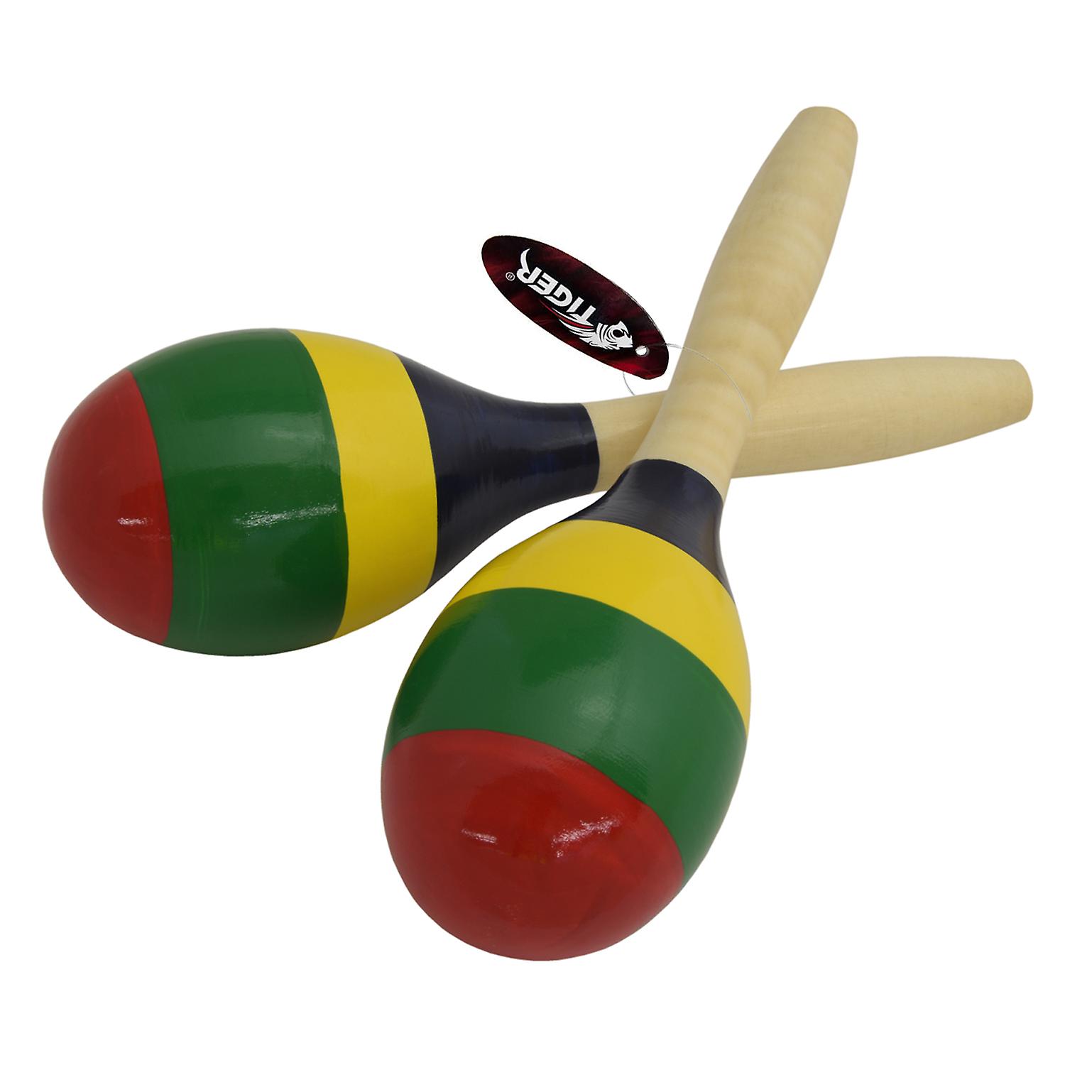 Tiger MAR6-ST Small Wooden Maracas - Multicoloured School Percussion ...
