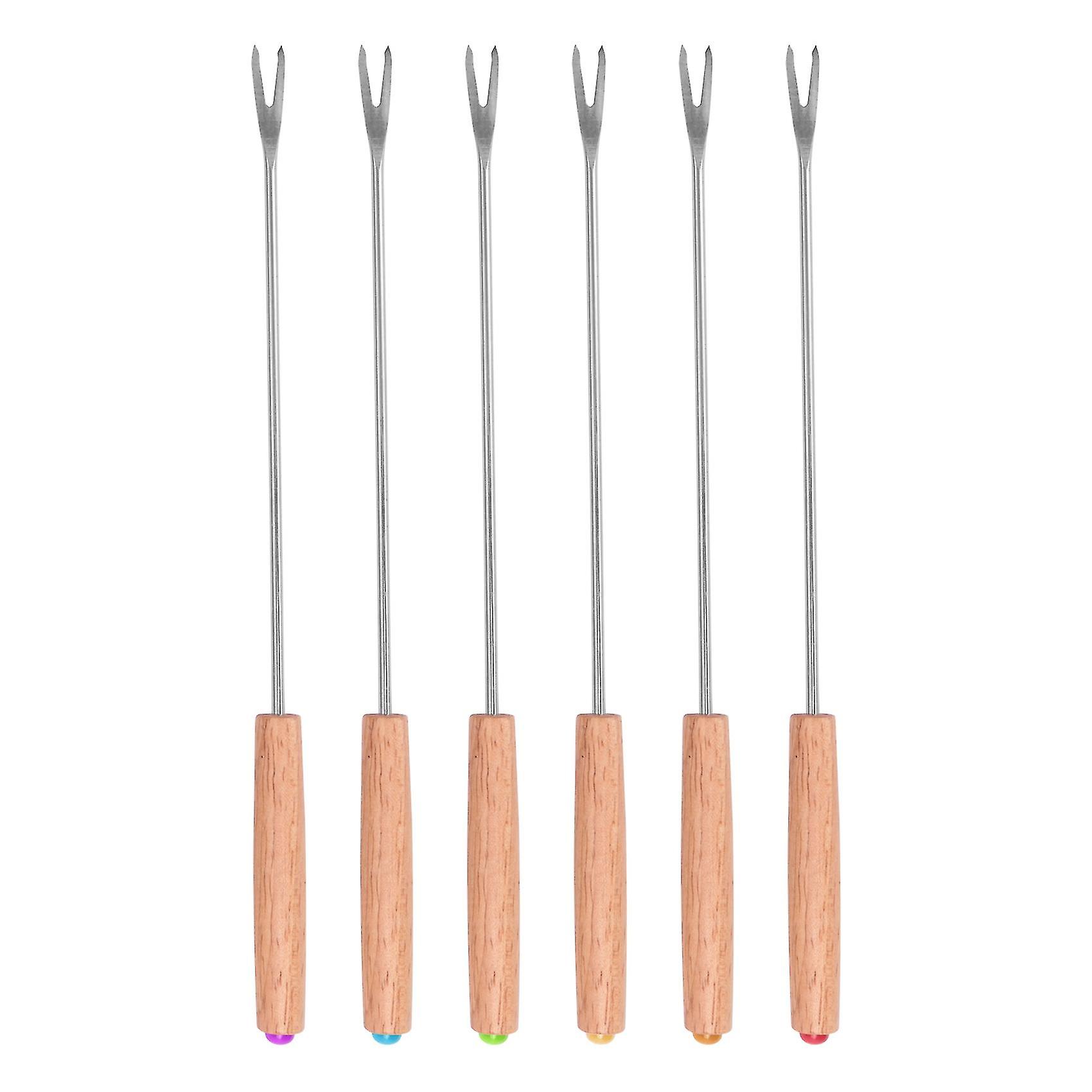 Stainless Steel Chocolate Fork Hot Pot Forks Cheese Fruit Dessert Fork ...
