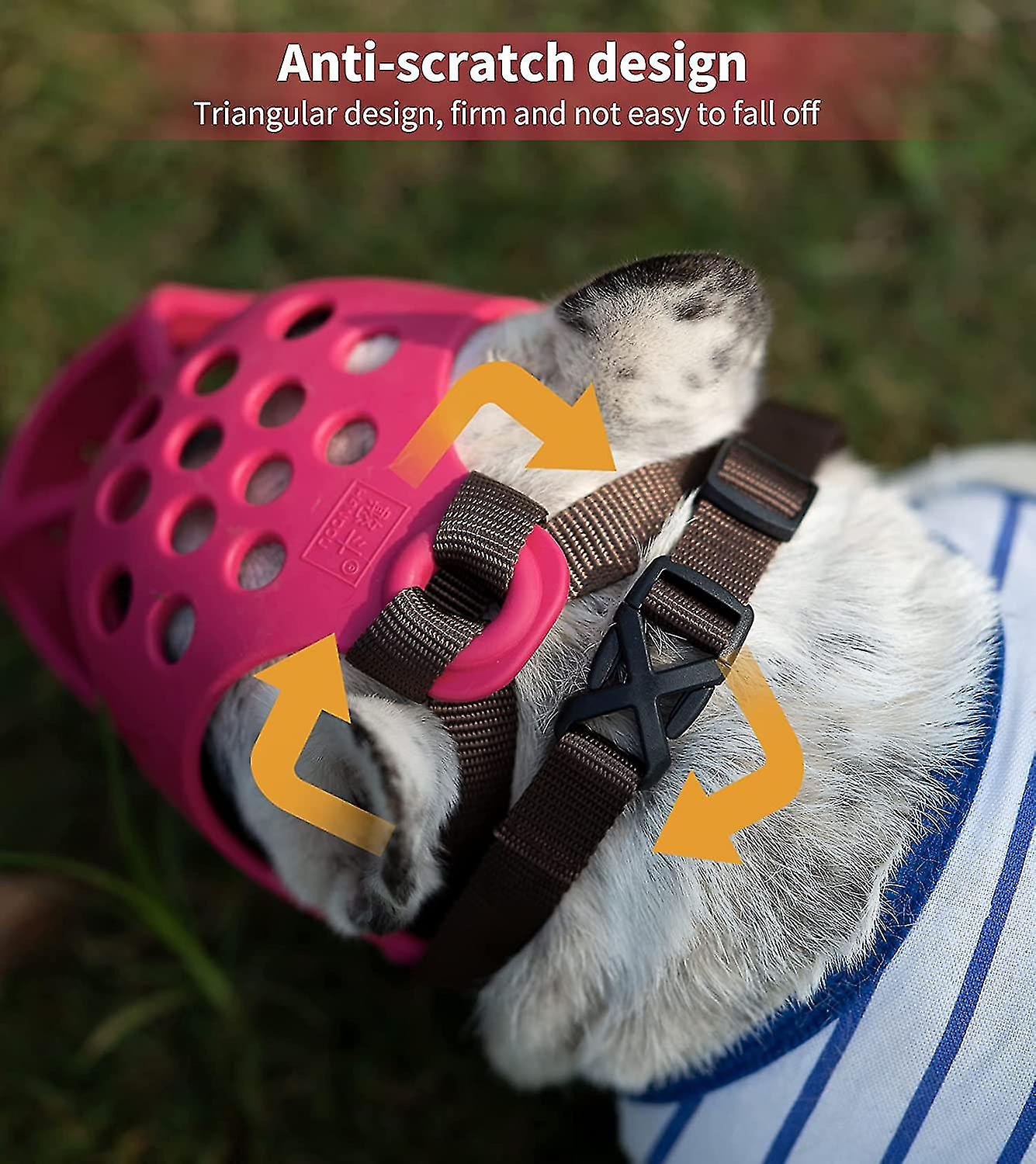 Short Snout Dog Muzzle,soft Silicone Adjustable Breathable Bulldog ...