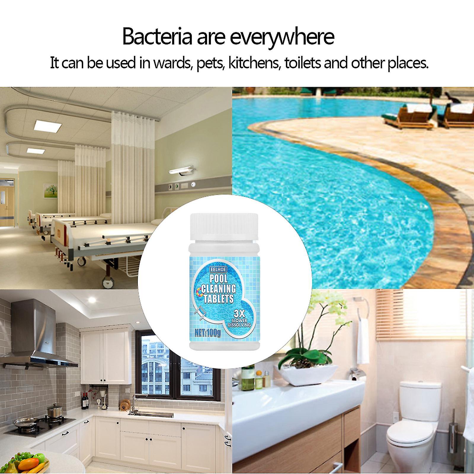Multifunctional Pool Cleaning Tablets - Effervescent Disinfection and ...