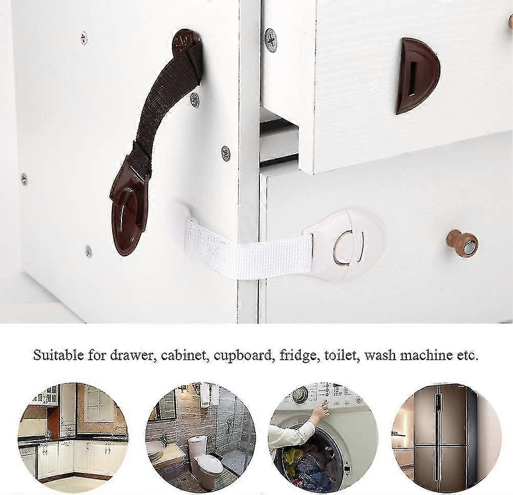 4 Pack Baby Safety Locks Adhesive Child Proofing Cabinet Lock Closet ...