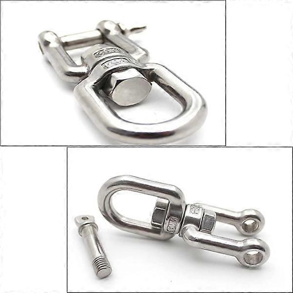 2 Pieces M8 Stainless Steel Double Ended Swivel Eye Hook Eye y Fork ...