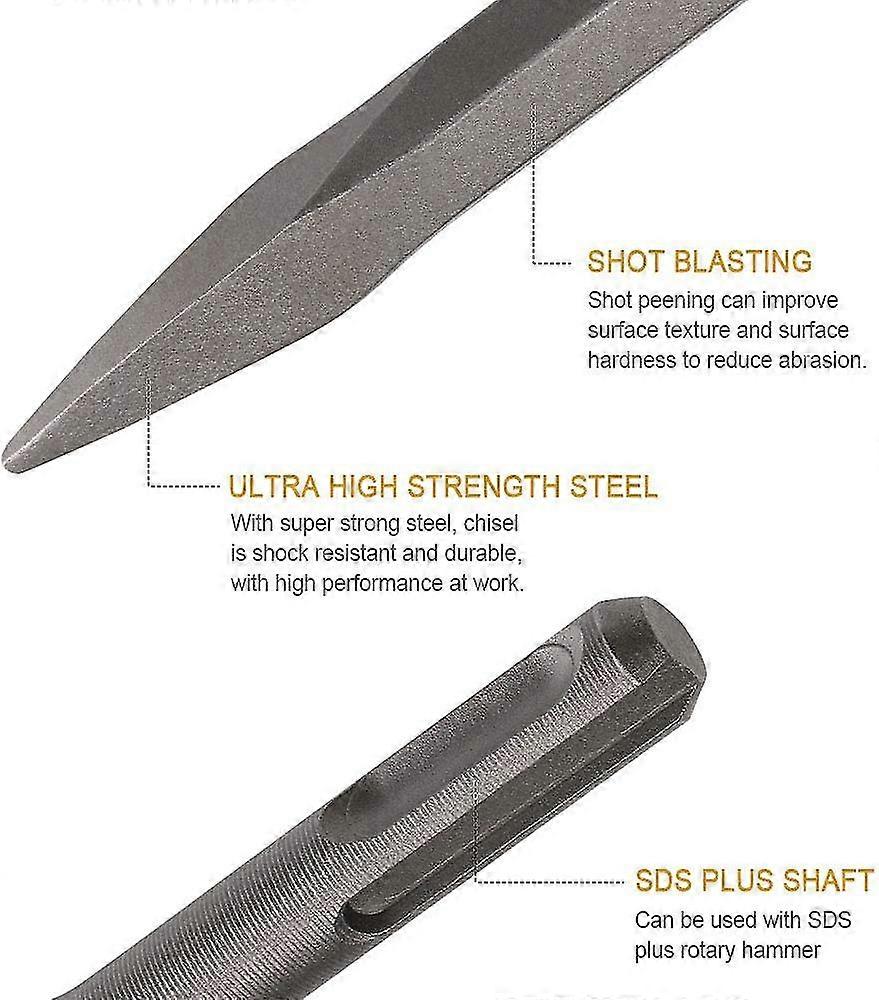 Set 3 (wide Chisel, Flat Chisel, Pointed Chisel) For Light Drill Bits ...