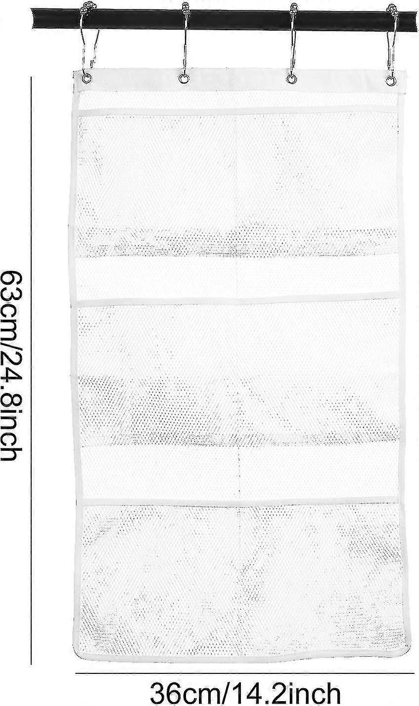 3db lógó hálós zuhanykabin caddy szervező 6 zsebbel, hálós ...