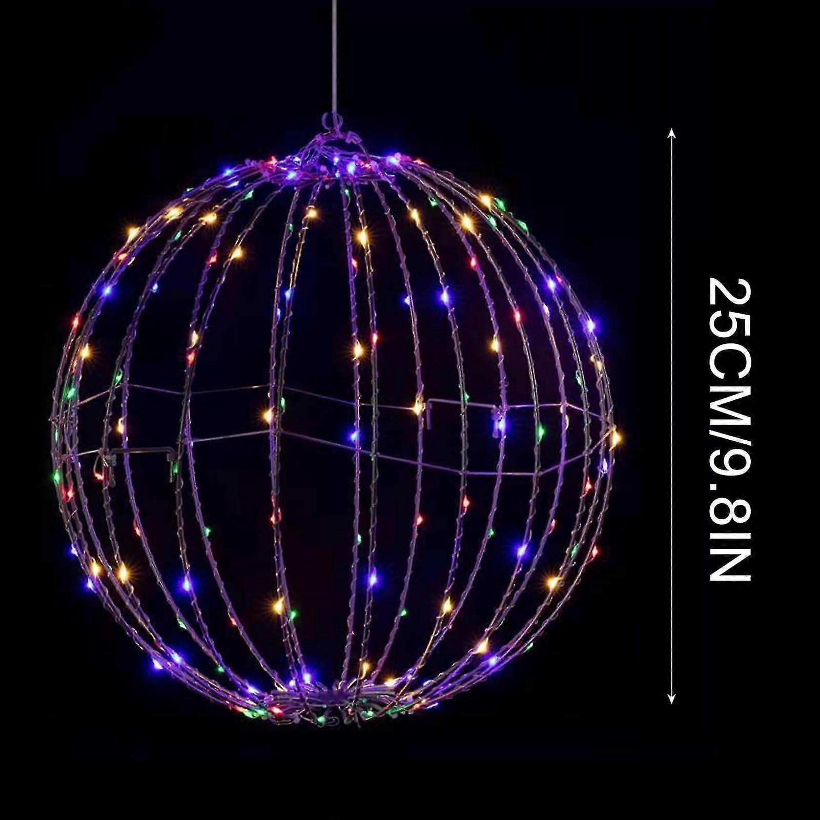 Christmas Led Ball Lights Sphere, Waterproof Lighted Holiday Balls For ...