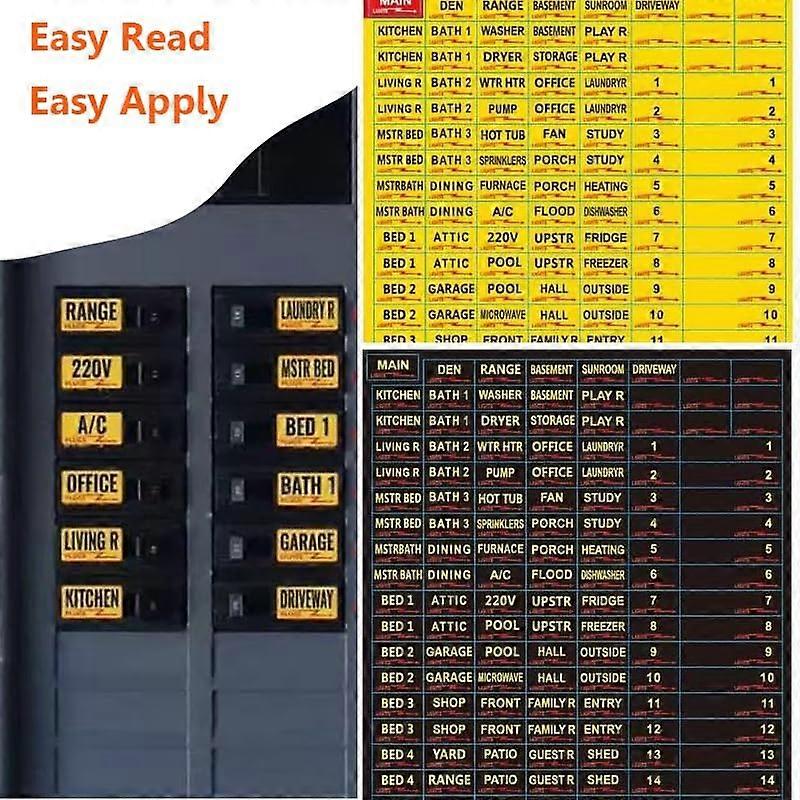 Circuit Breaker Labels, Breaker Box Label, 129 Electrical Panel Labels ...