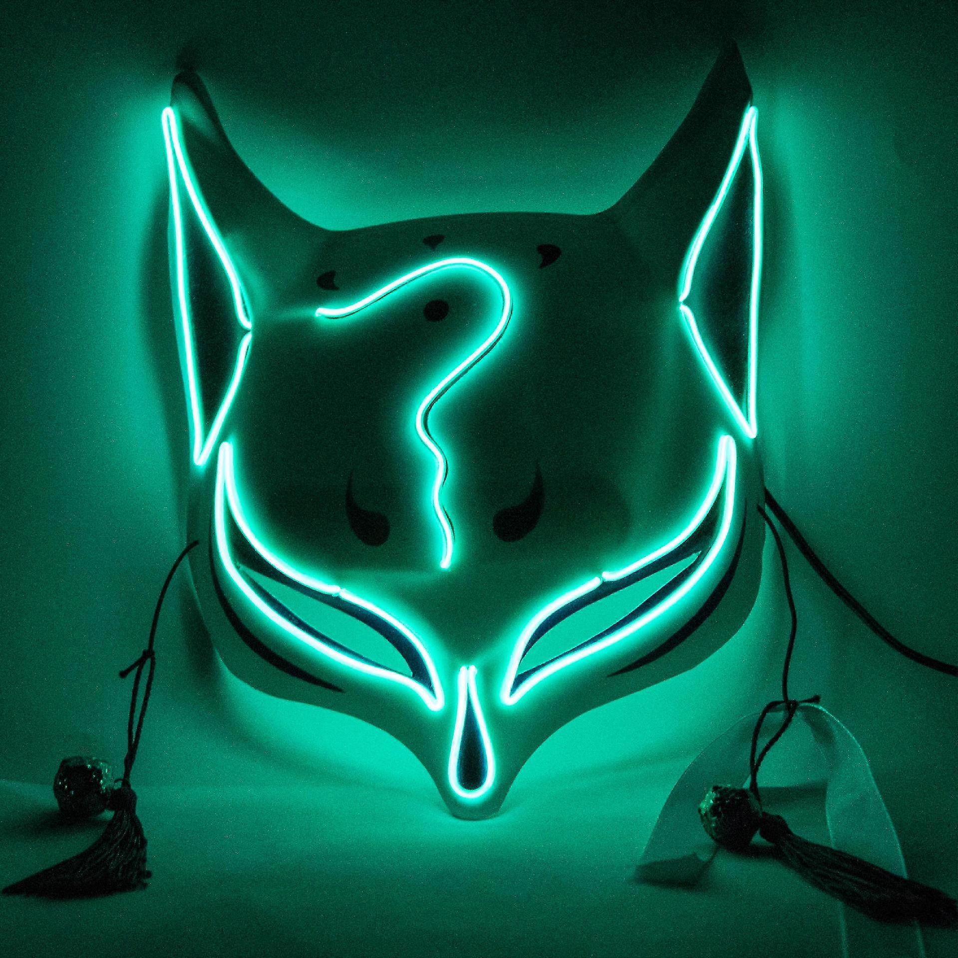 JOX-New Fox Mask Led Luminous Mask Fluorescent Atmosphere Props Fox ...