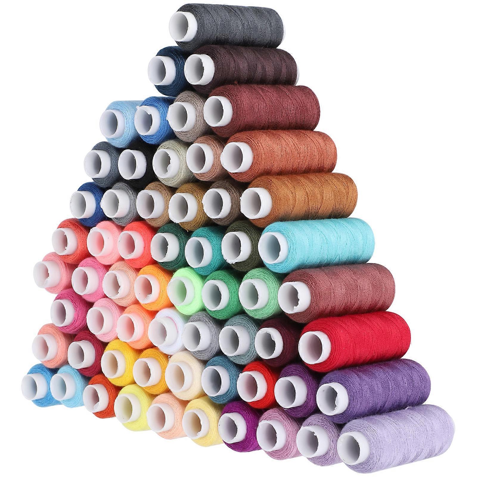 60Pcs DIY Sewing Thread Set Small Roll Apparel Needlework Color Threads ...