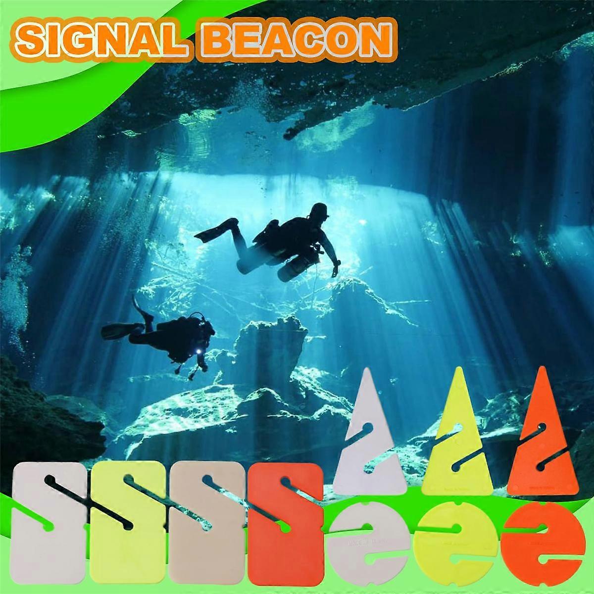 10PCS Cave Wreck Diving Marker Technical Diving Triangle Line Markers ...