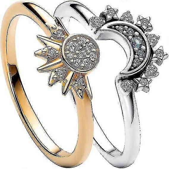 Sun And Moon Ring Set Stackable Rings For Women, Rings As Friendship ...