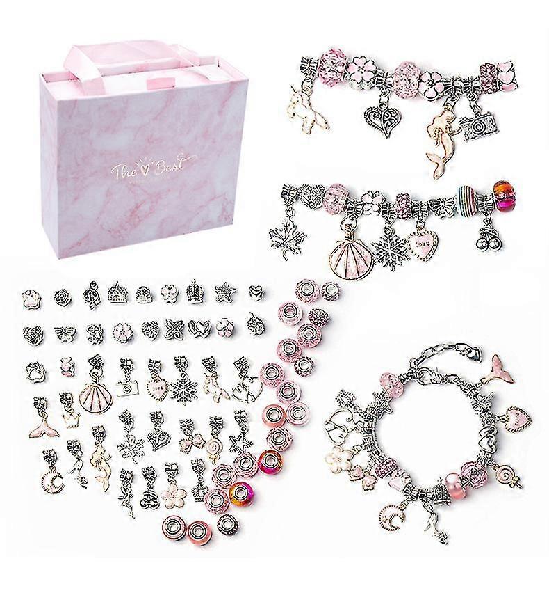 Charm Bracelet Making Kit Diy Craft Jewelry Gift Set For Kids Girls ...