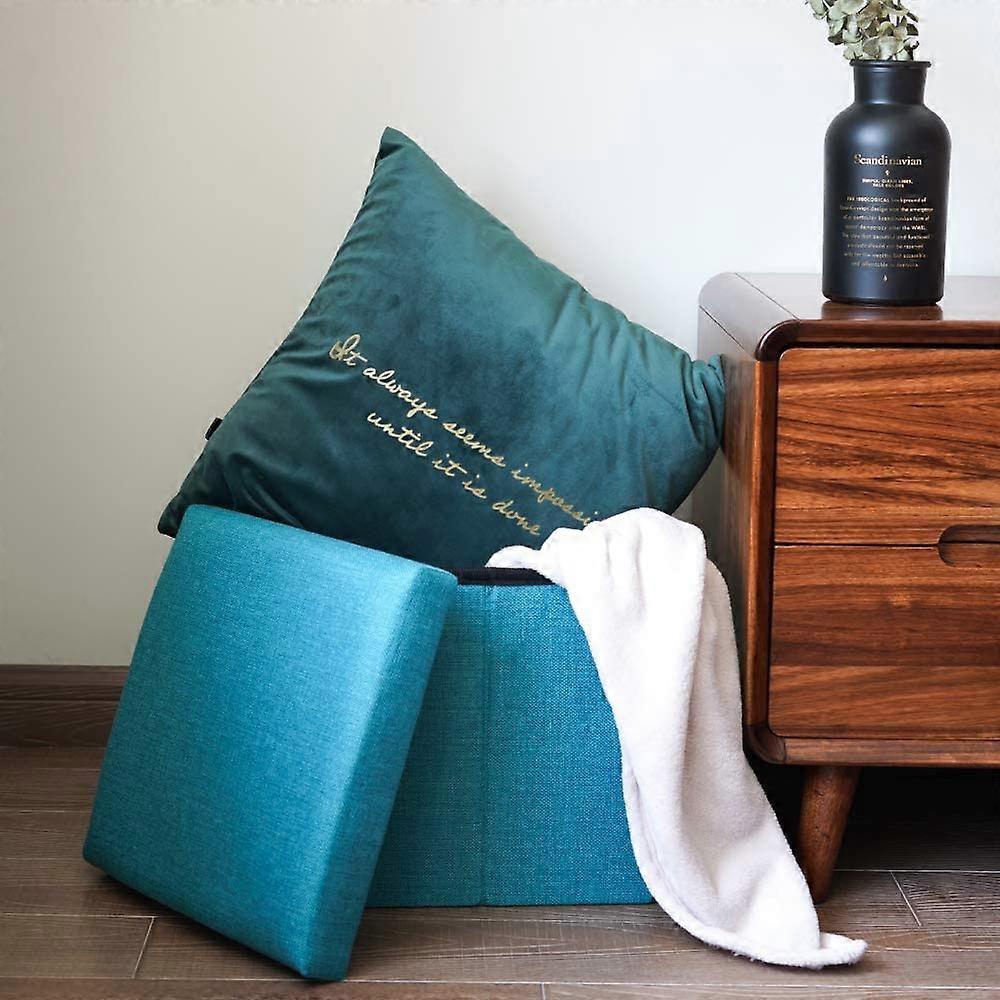 Pouf Storage Chest Storage Box Footstool Foldable Pouffe Hollow Design ...