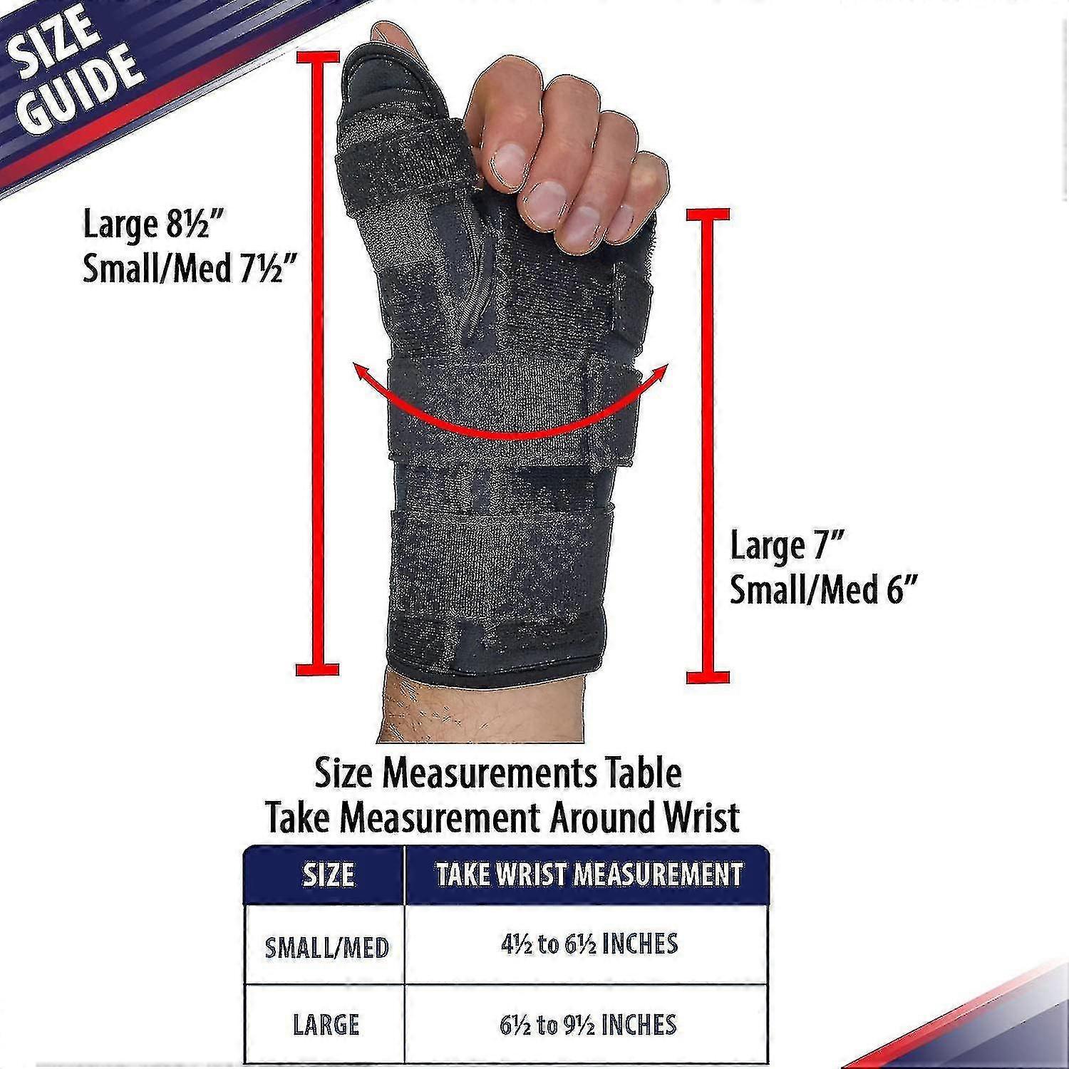 Thumb Spica Splint & Wrist Brace Både En Handledsskena Och Tumskena För ...