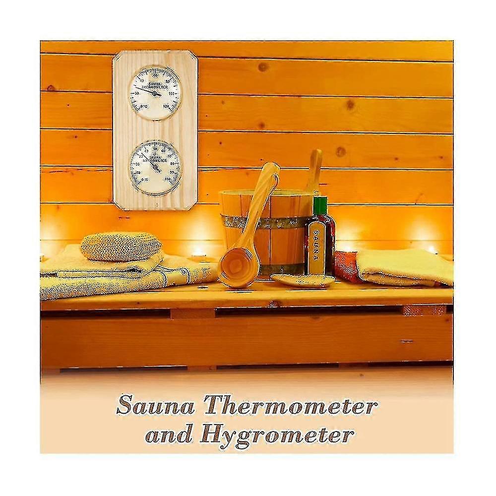 Wooden Sauna Thermometer And Hygrometer 2 In 1 Humidity Temperature ...