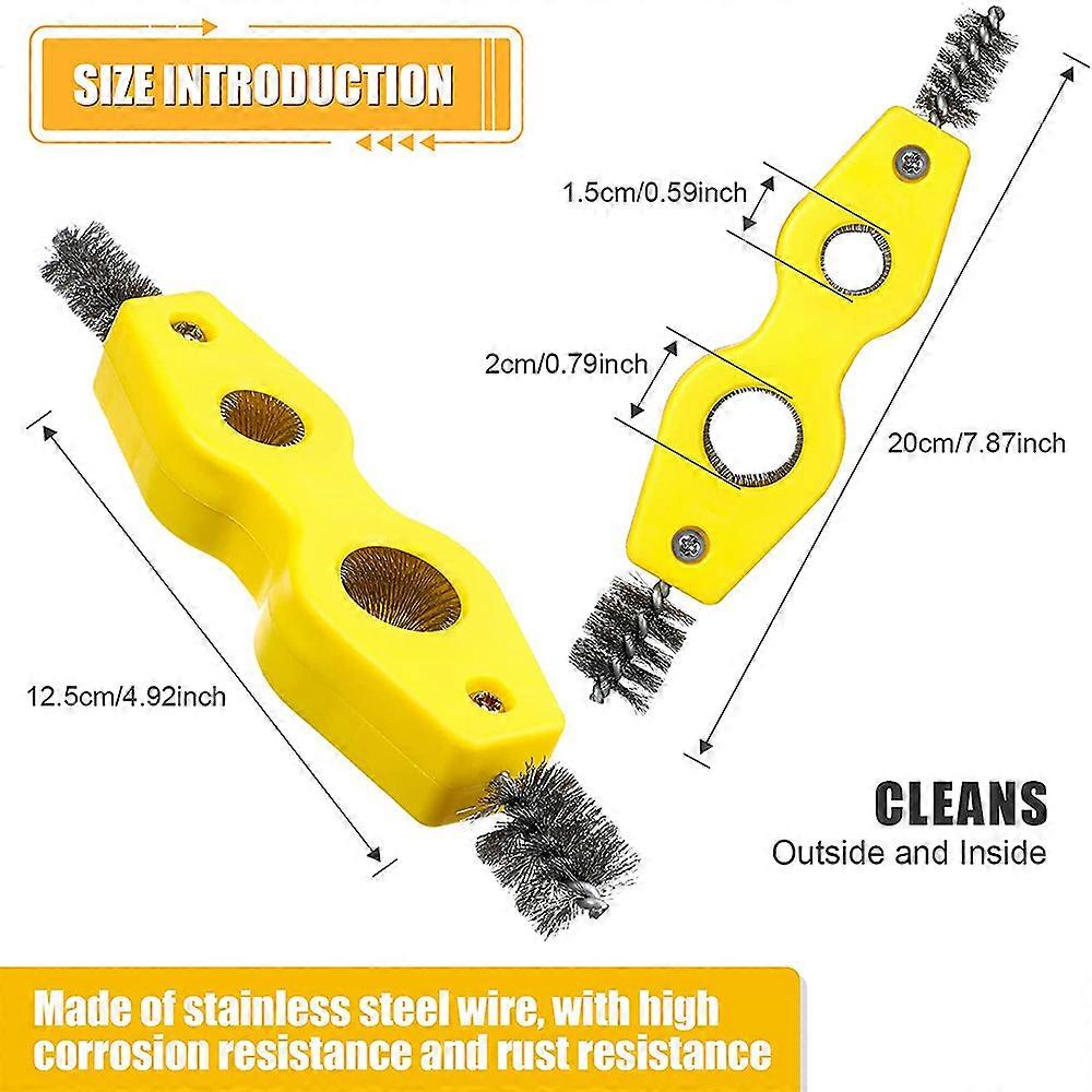 4Pcs Copper Tubing Brush Copper Pipe Cleaner 4 in 1 Pipe Brush Cleans ...