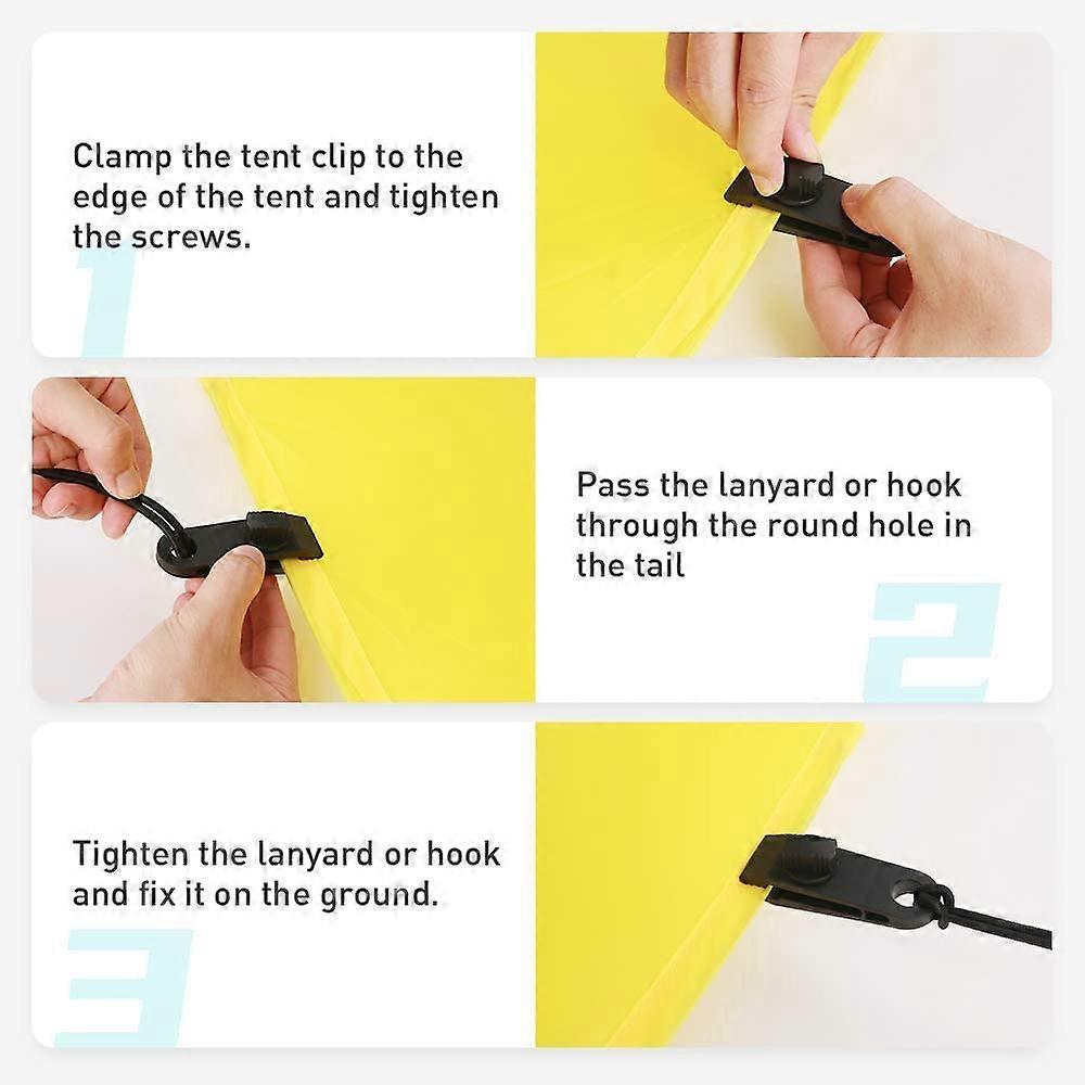 20 Pieces Plastic Tent Clips Multi-Function Secure Tarp Clips Nylon ...