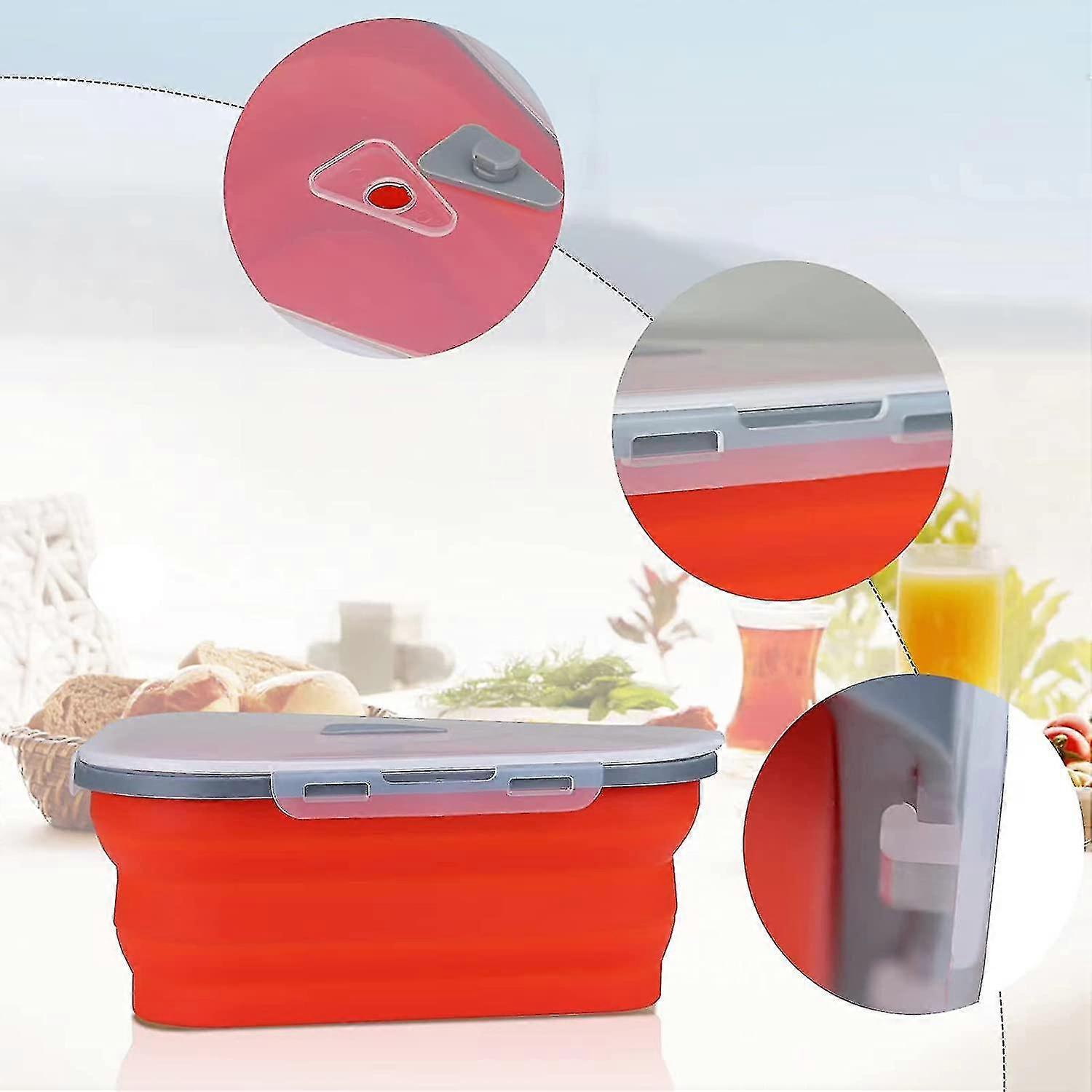 pizza Storage Container Expandable,pizza Container With 5 Microwavable ...