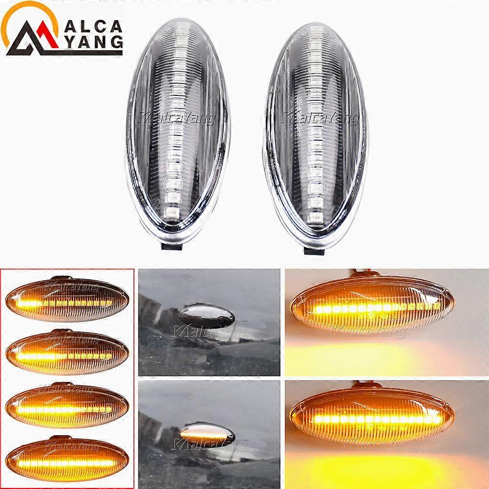2 pieces Led Dynamic Side Marker Turn Signal car lights Sequential ...