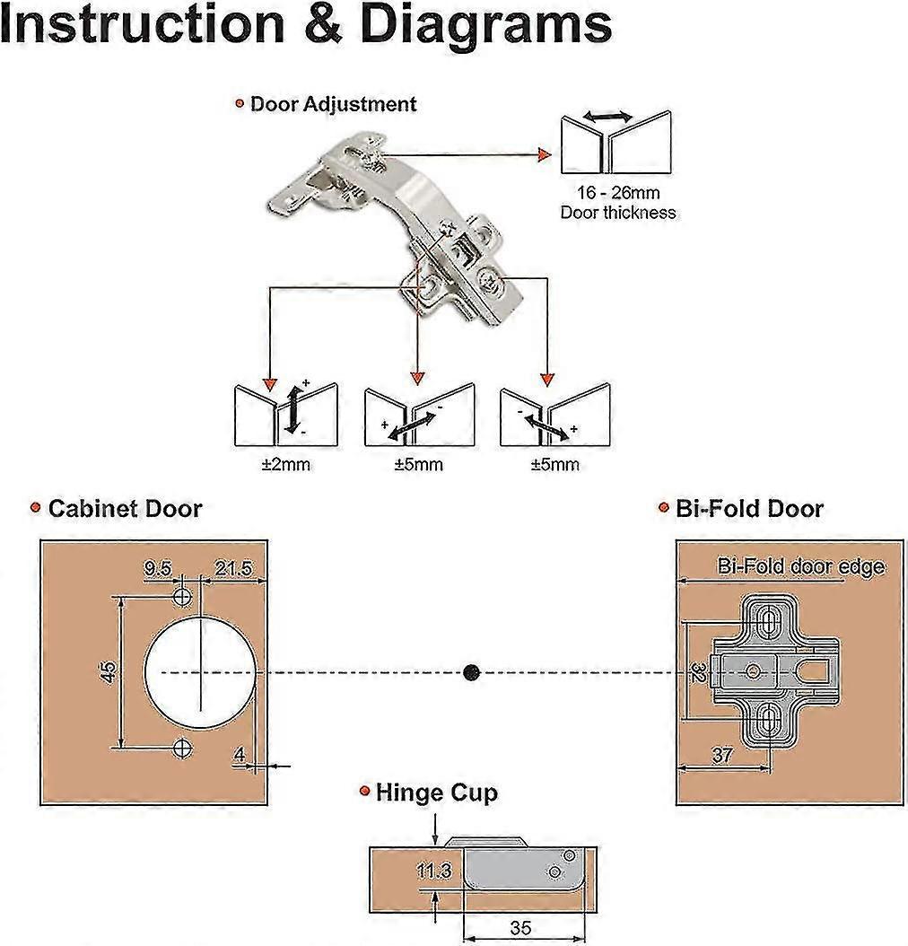 135 Degree Cabinet Hinges Bi Fold Kitchen Folding Combination Cupboard ...