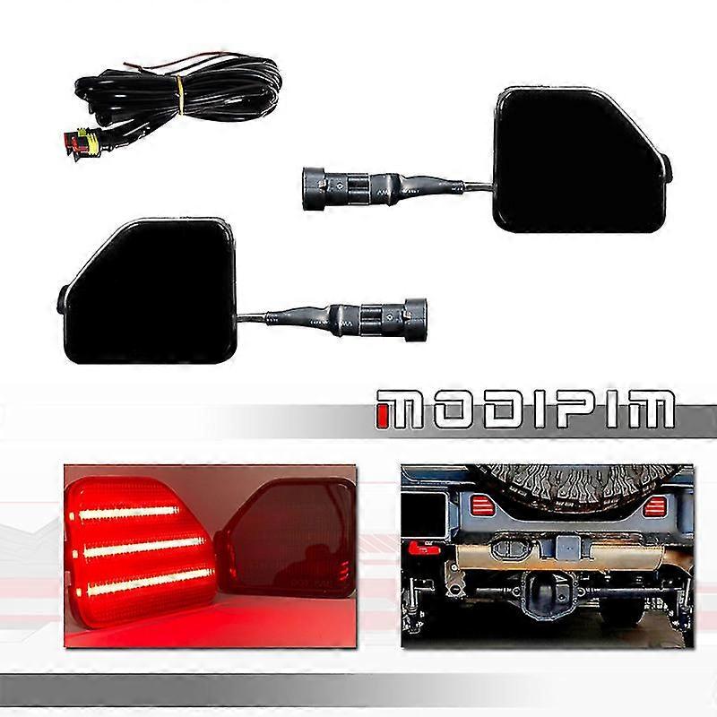 Red LED Car Rear Bumper Reflector Tail /Brake Lights Rear Fog Lights ...