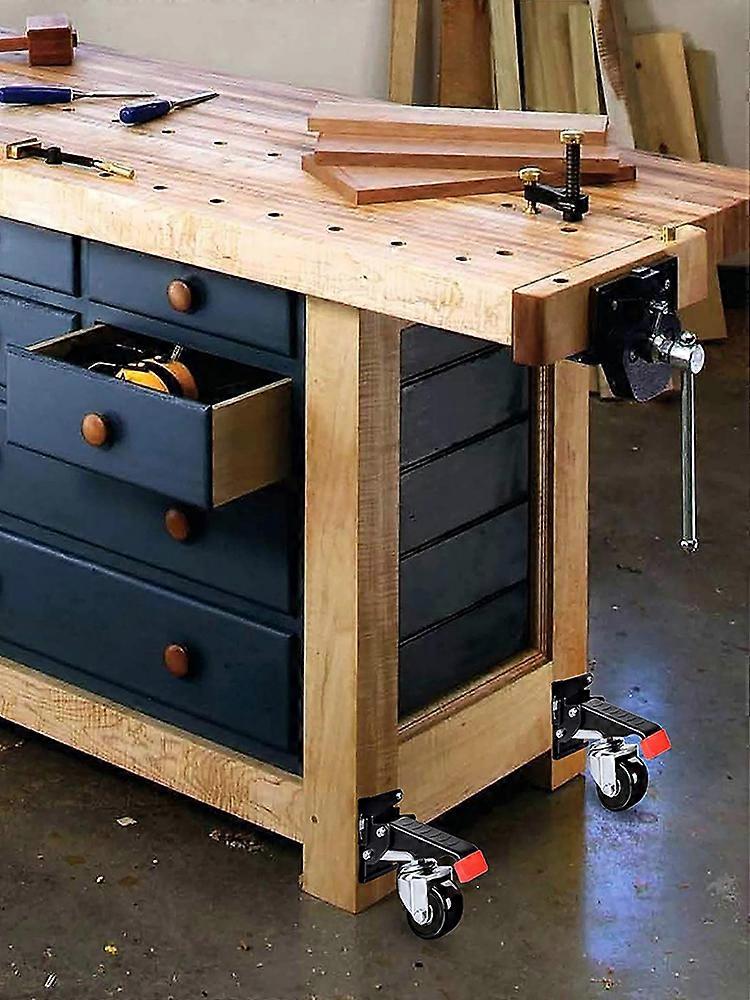 Workbench Casters, Retractable Workbench Stepdown Caster Wheels ...