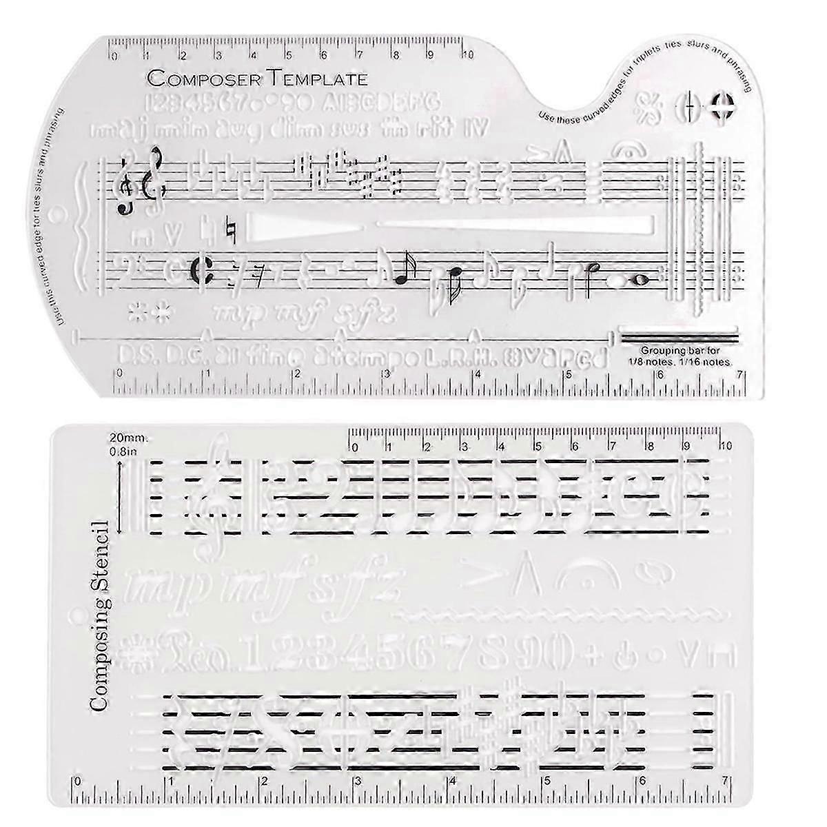 Song Writer'S Composing Template Stencil, Staff Drawing Ruler, Song ...