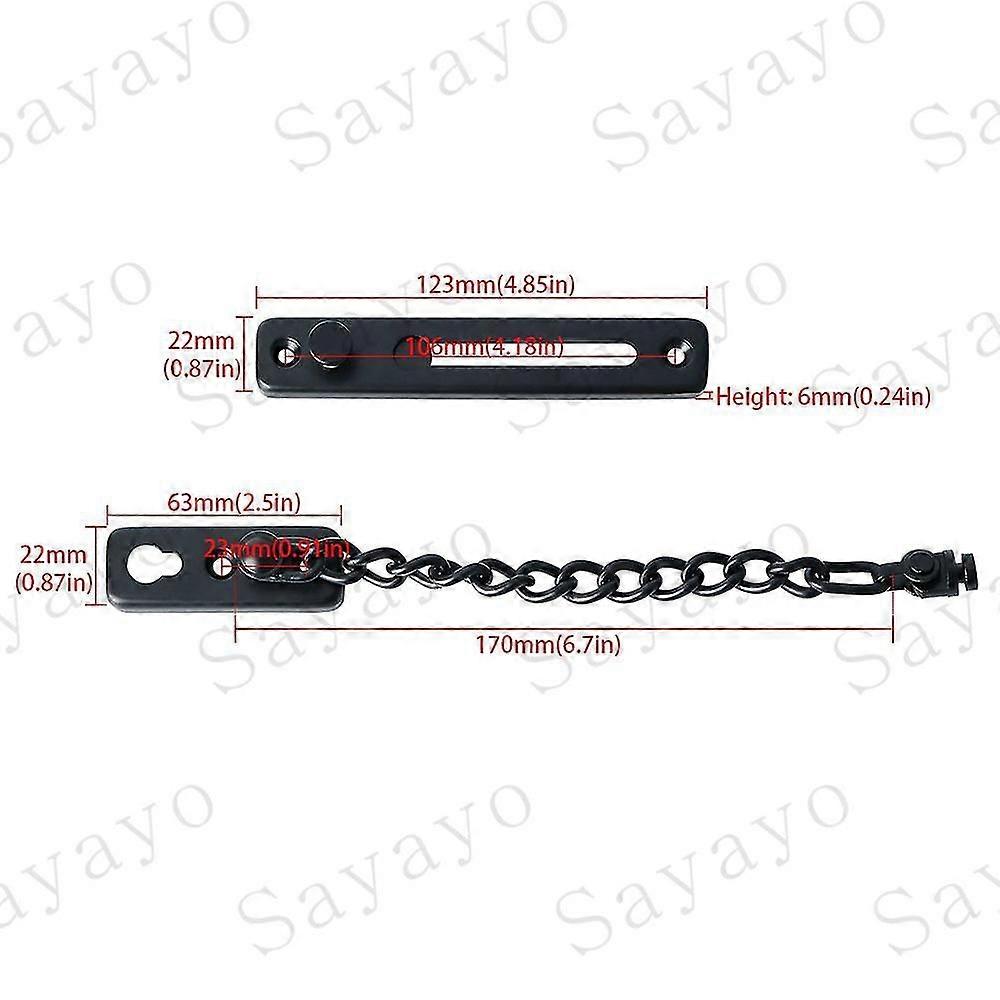 Security Door Chain Narrow Door Limiter Spring Loaded Anti-Theft Door ...