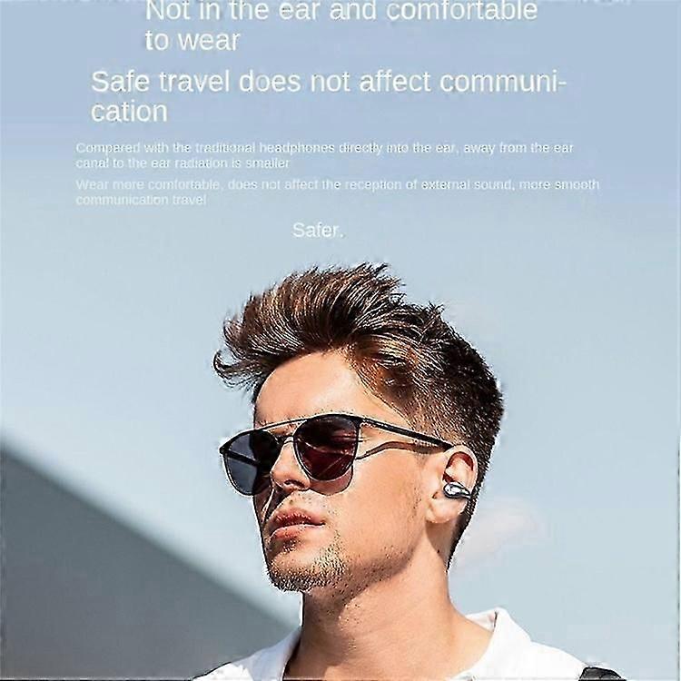 YX-08 Noise Reduction Single Earbud Bone Conduction Ear Clip Wireless ...