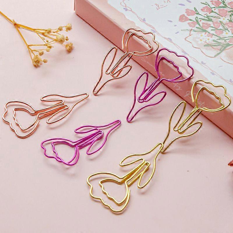 Colorful flower shaped paper clips colorful paper clips office ...