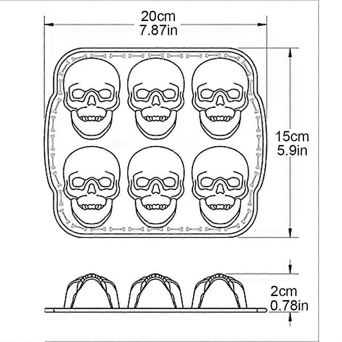 Ware Halloween Bakeware, Haunted Skull Cakelet Pan, Bronze | Fruugo UK