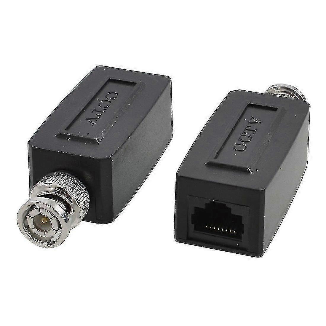 Pair of Active Video Baluns for Coax BNC and UTP Cat5 with RJ45 ...