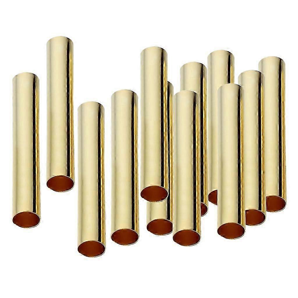 100Pcs Copper Straight Smooth Long Tube Beads 30mm, 4mm Golden | Fruugo UK