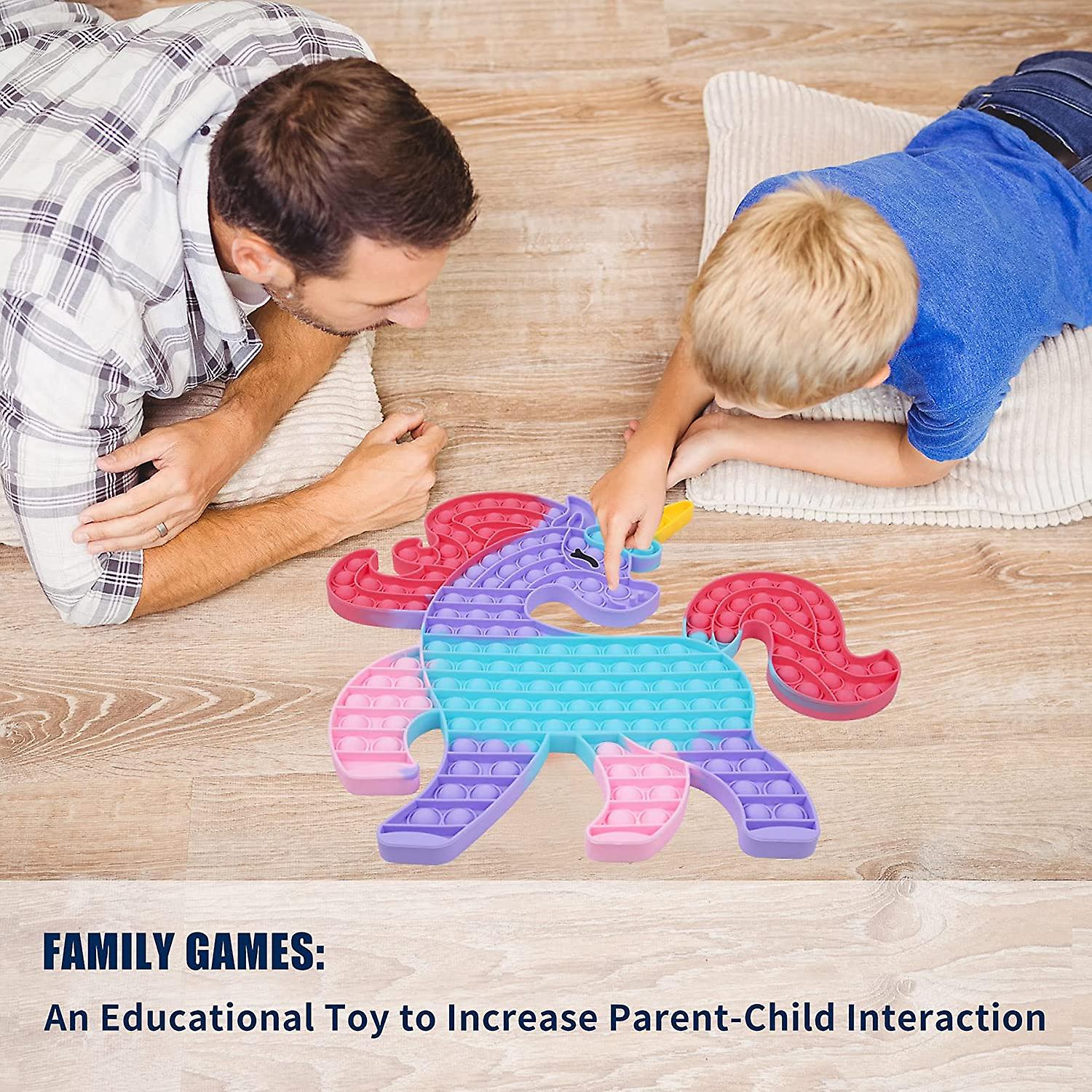 Giant Unicorn Pop Fidget Toy, Jumbo Silicone Pop Bubble Sensory Squeeze ...