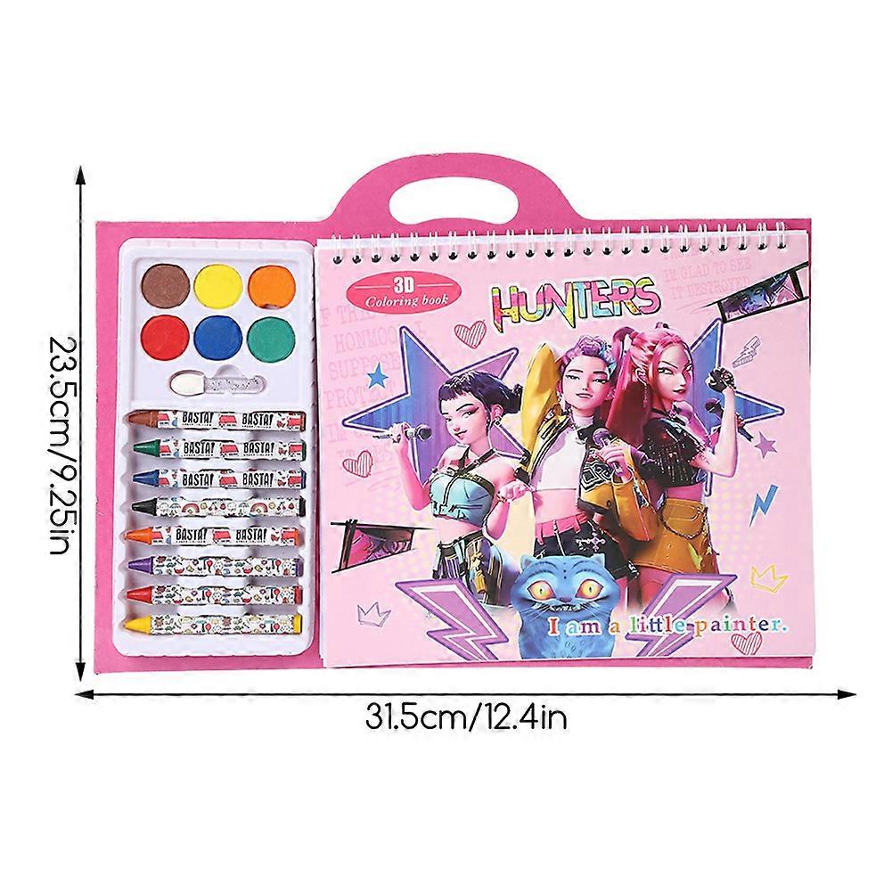 KPOP Demon Hunter Children's Drawing Book Portable Coloring Art Book ...