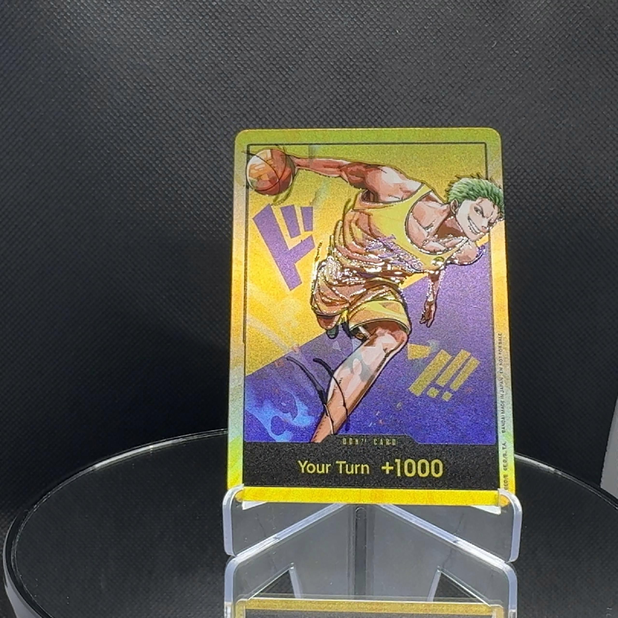 One Piece OPCG English Golden DON card Straw Hat Crew x Lakers Luffy ...