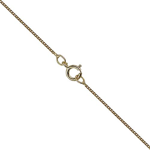 9ct Gold 18x12mm diamond cut edge rectangular Disc Pendant with a 0.6mm ...