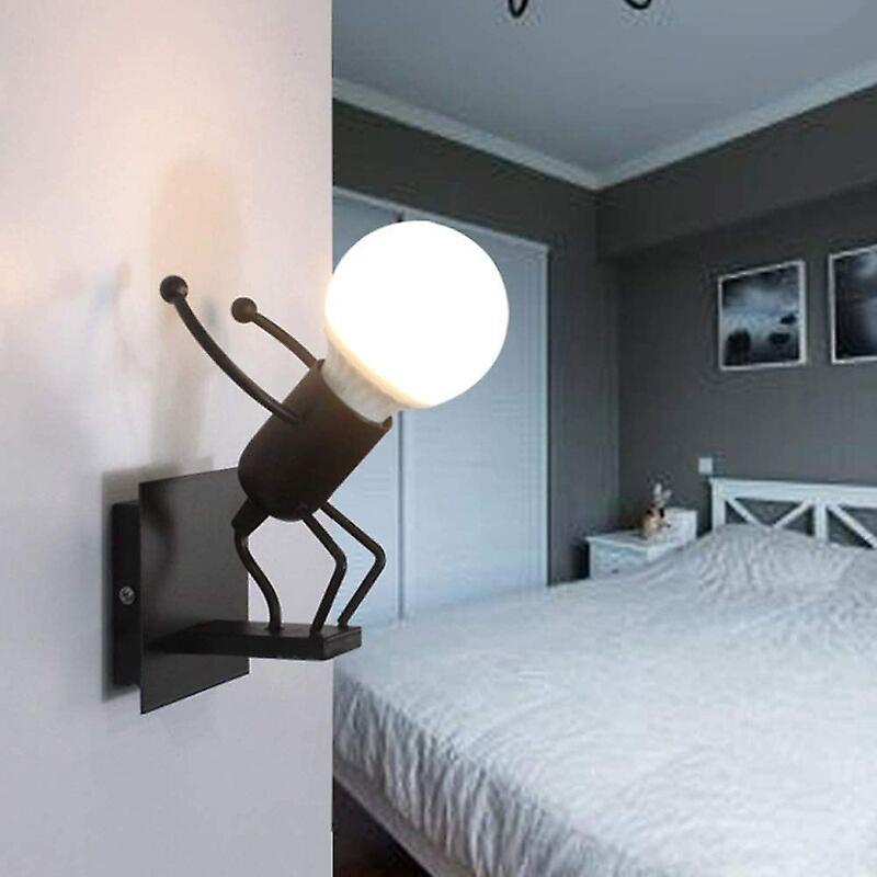 Robot Wall Lamp,Creative Little Iron Man Wall Light,Retro Cartoon Wall ...
