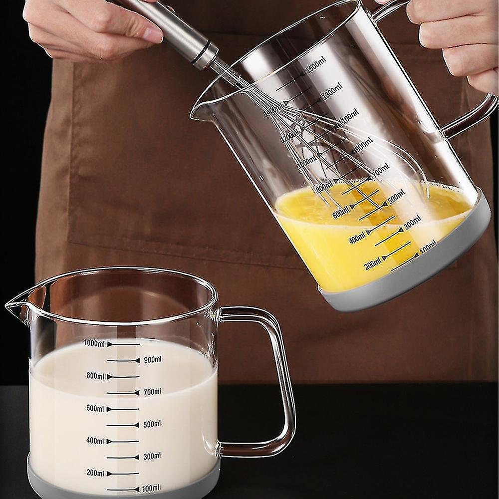 Fat Separator Measuring Cup Glass Grease Container Fat Stopper Oil ...