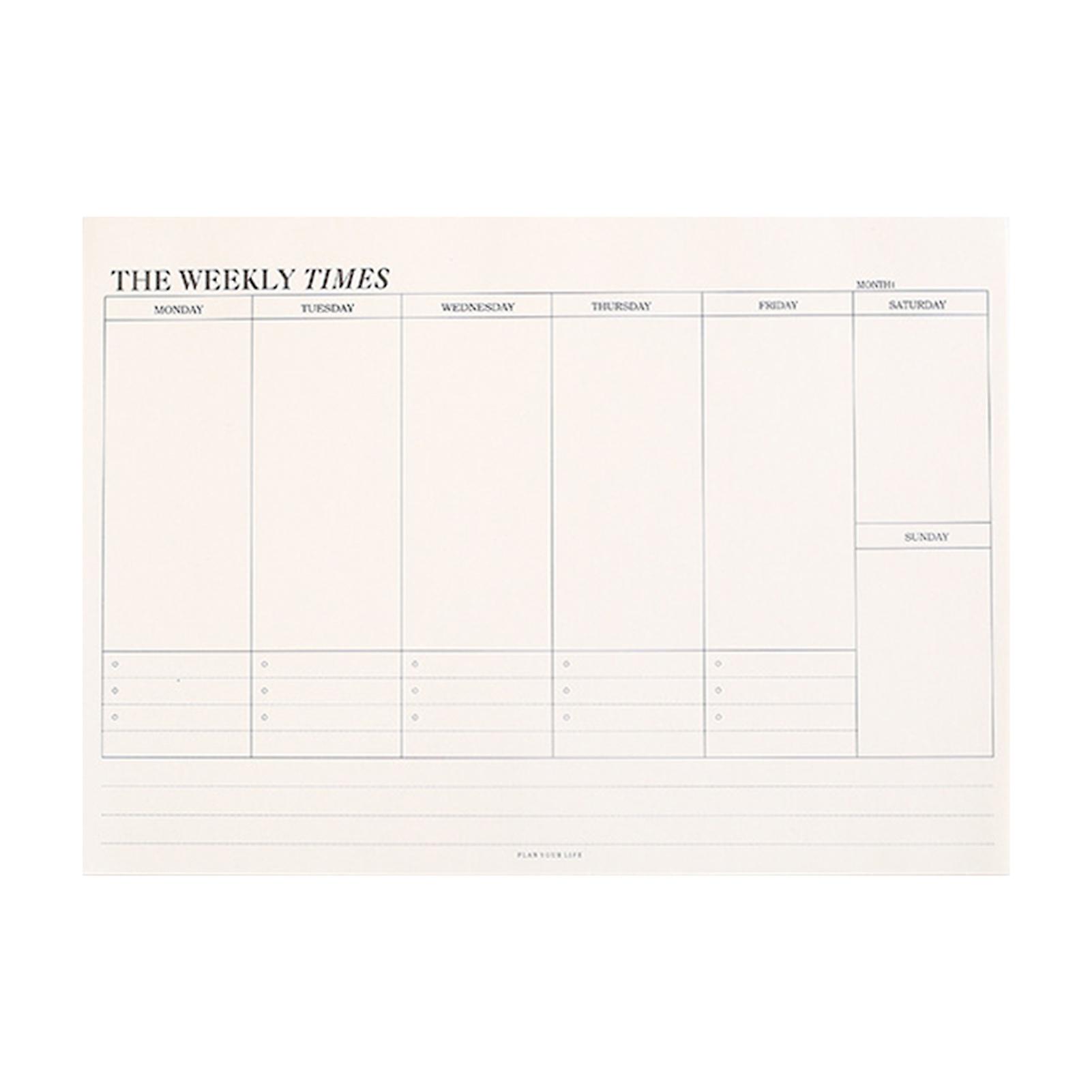 60 Sheets Daily Schedule To Do List School Office Gift Tear Off Weekly ...