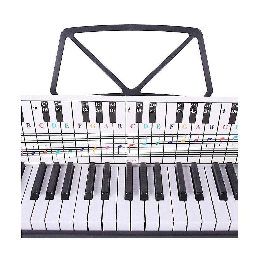 61keys 88 Keys Piano Keyboard Reference Chart Five Line Piano Reference ...